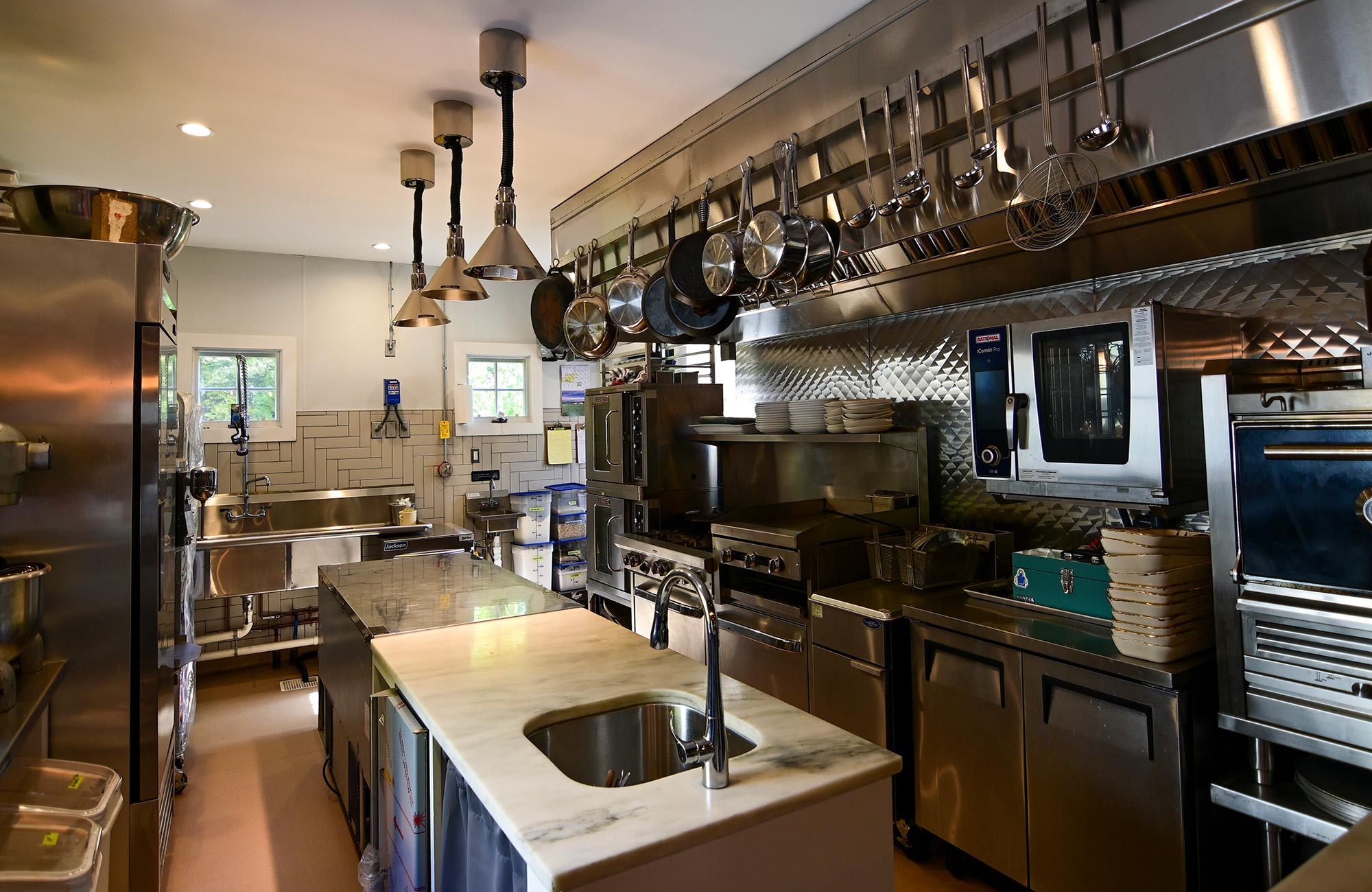 Red Barn Kitchen Event Space in Charlotte, VT Seats 20 Guests.